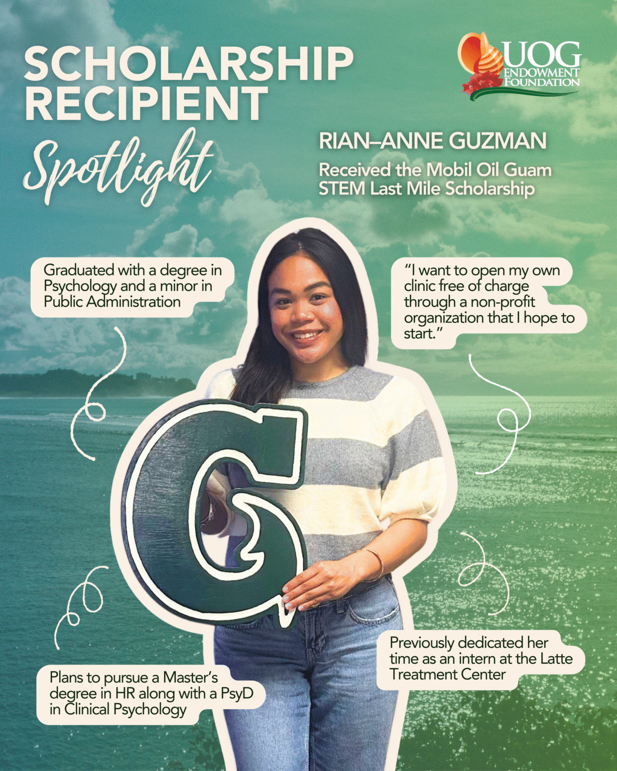 Our first scholarship recipient highlight of the new year! 🎓🌟Rian-Anne ...